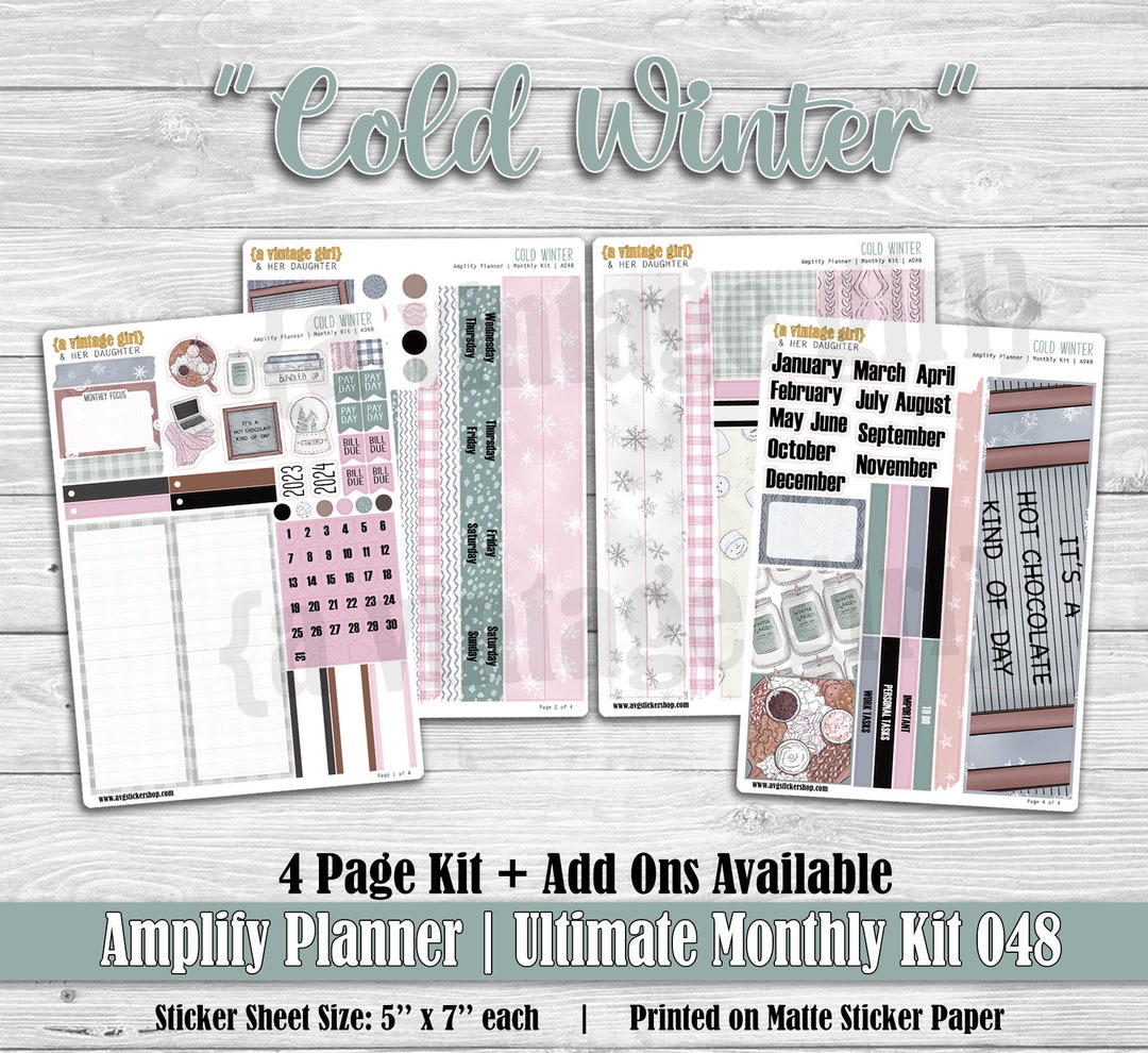 AMPLIFY "cold Winter" | Ultimate Monthly Kit & Add Ons | A048 | - Etsy
