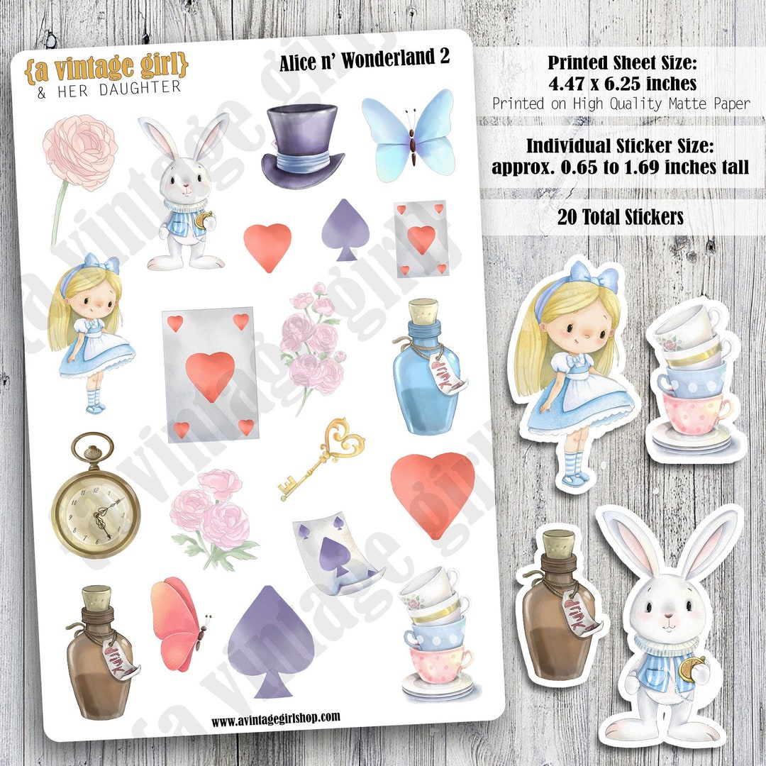 Alice N' Wonderland 2 | Alice Stickers, Cup of Tea, Cute, Planner ...