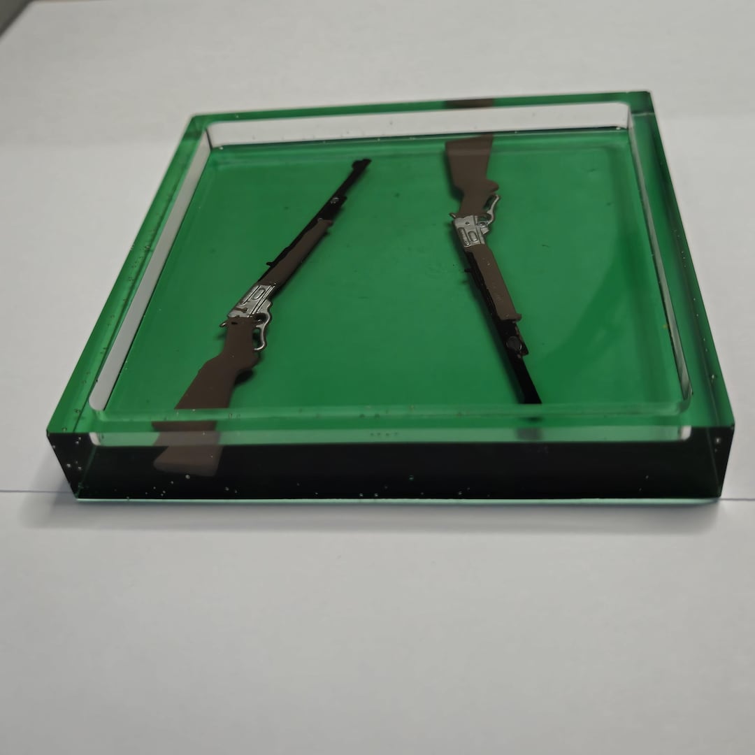Resin Rifle Display | Lever Action Rifle Epoxy Art | Rustic Hunting ...