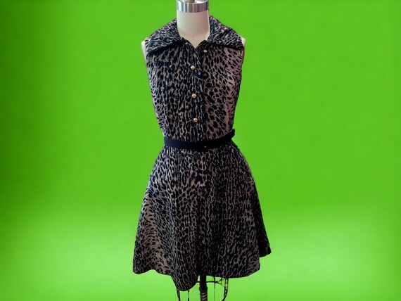 Vintage 1960's Charles Cooper Leopard Print Mod Dress - Gem