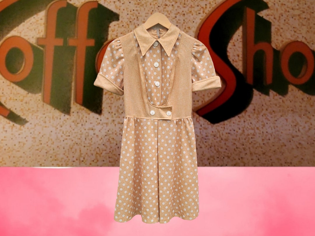 Vintage 1960's/1970's Waitress Style Coffee Dress - Etsy