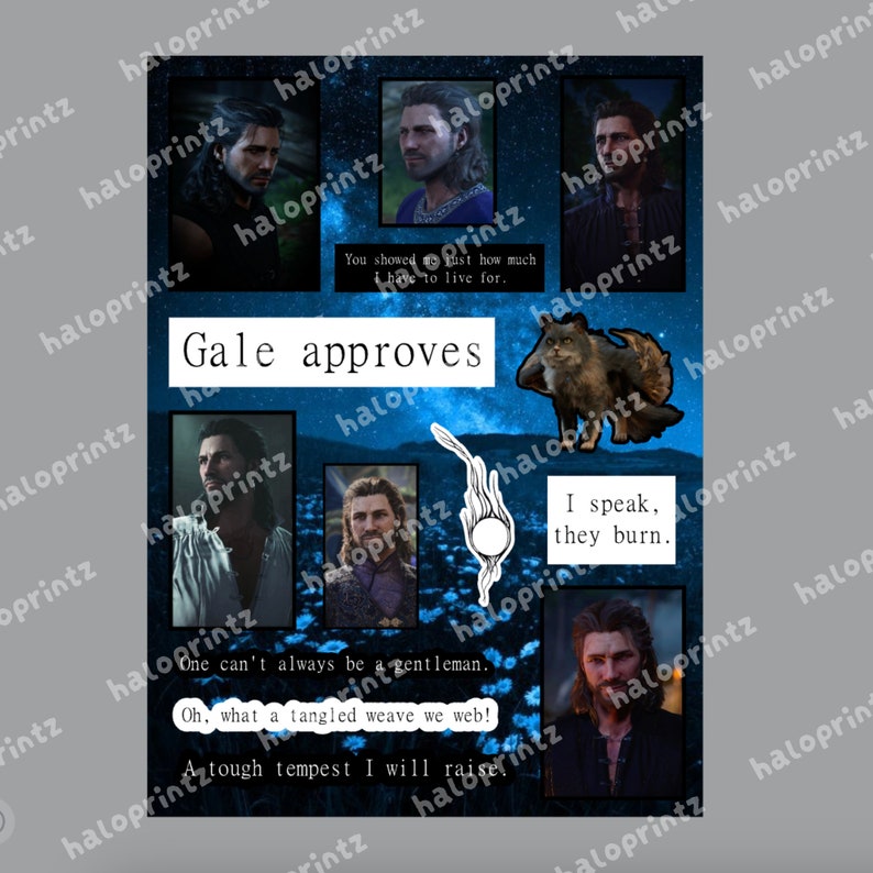 Baldur's Gate 3 - Gale Sticker Sheet - Water-resistant Permanent ...