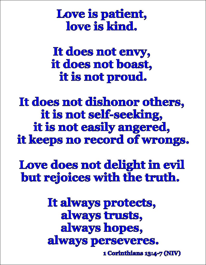 1 Corinthians 13:4-7, Sublimation Digital Download for 11 Oz. Mug. - Etsy