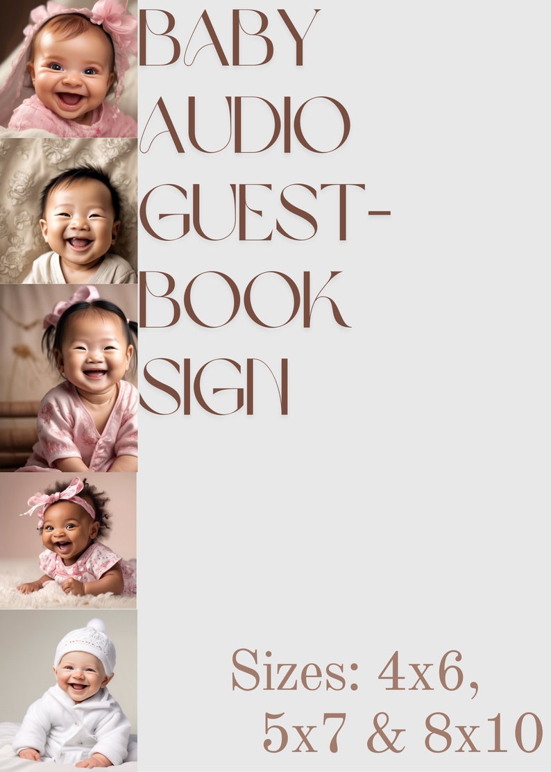 Baby Shower Audio Phonebook Sign for Baby Boy - Etsy