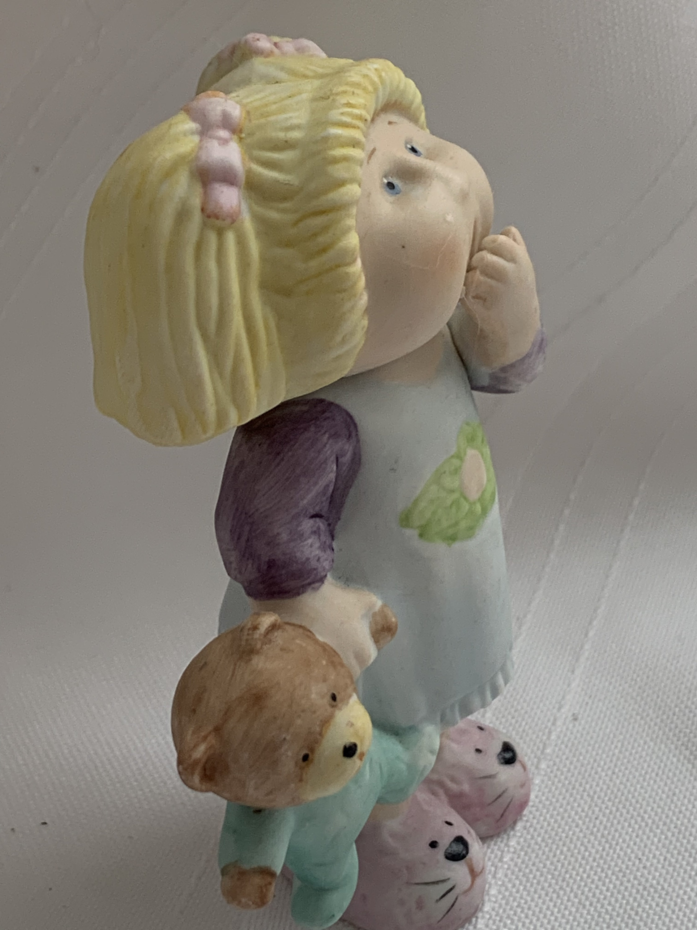 Vintage Cabbage Patch Kids Ceramic Figure CPK Blond Girl With - Etsy