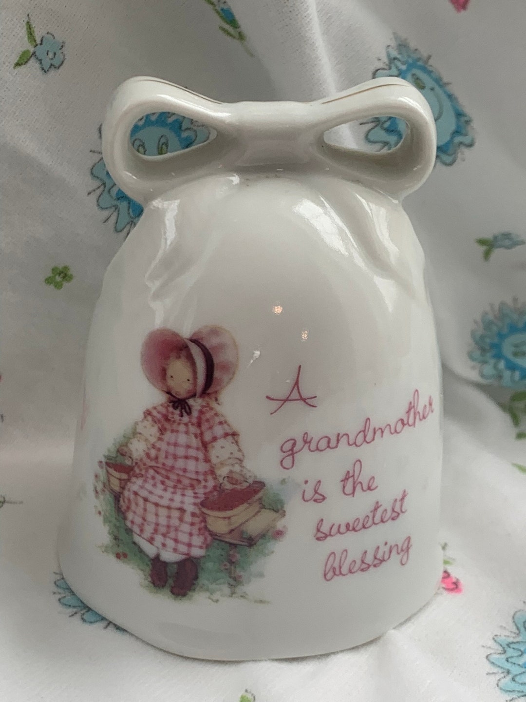 Vintage Holly Hobbie Grandmother is the Sweetest Blessing Bell Ornament ...