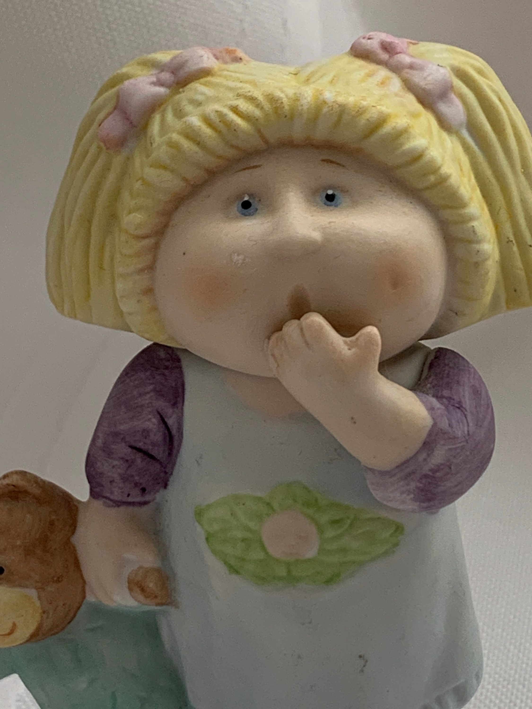 Vintage Cabbage Patch Kids Ceramic Figure CPK Blond Girl With - Etsy