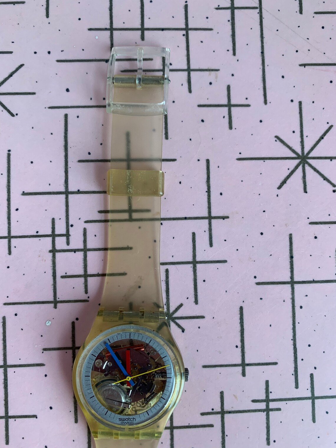 Vintage Swatch Watch Clear see through face and strap 1985 | Etsy