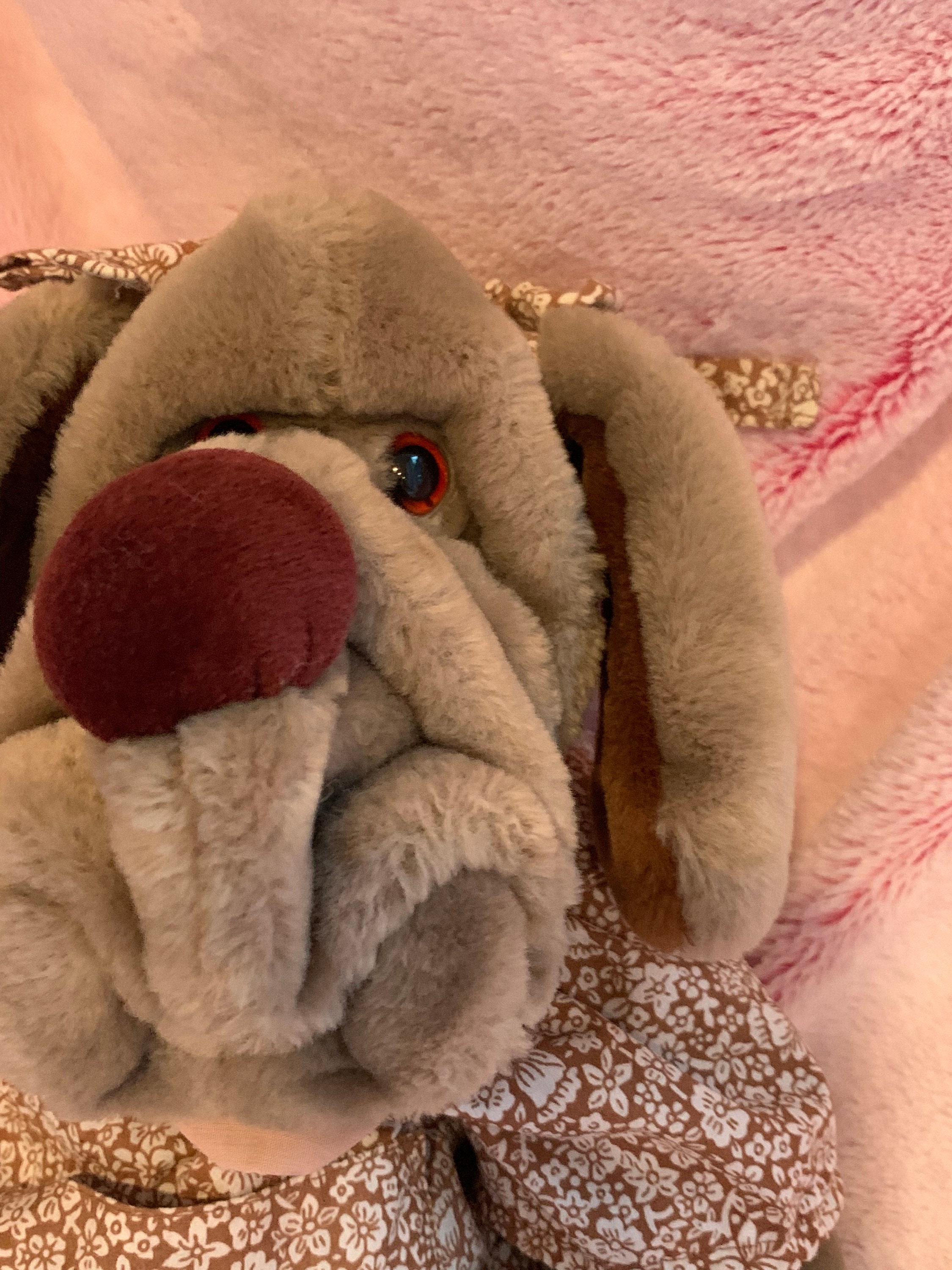 Vintage Wrinkles Plush Dog Toy Puppet Stuffy Brown Dress and - Etsy