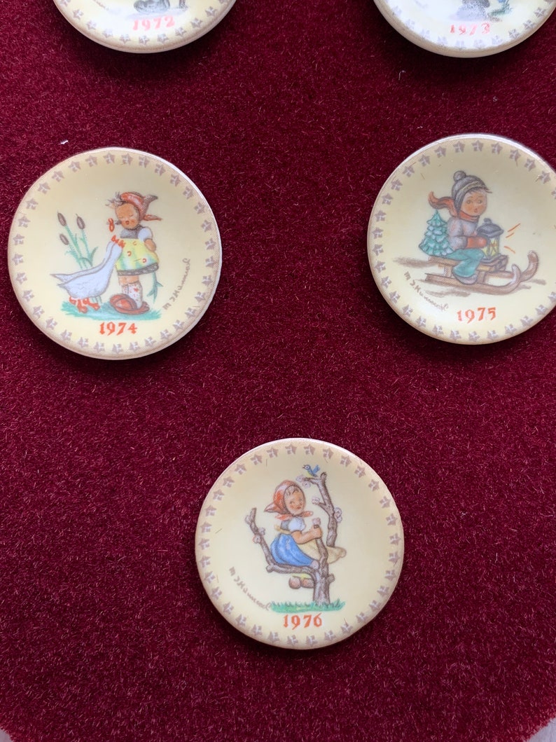 Set of 6 Miniature Gobel Hummel Annual Plates 1971-1976 Framed - Etsy
