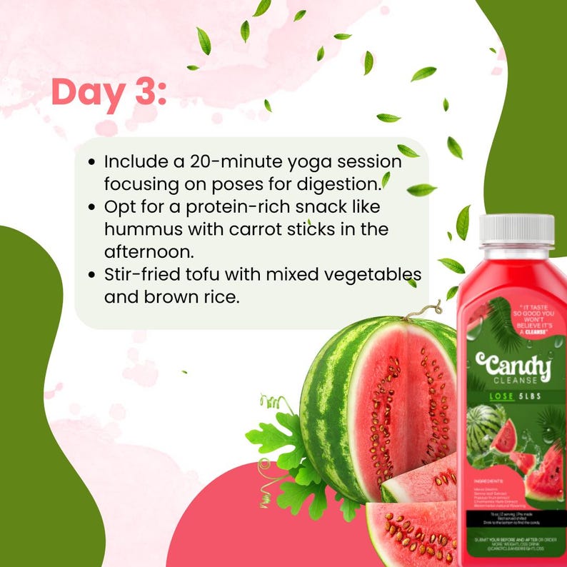7-day Detox Social Media Template for Candy Cleanse Juice | Editable ...
