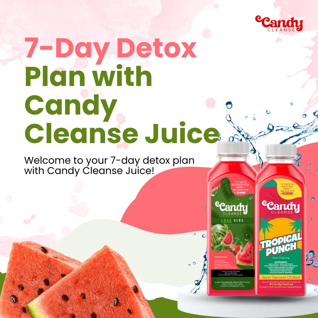 7-day Detox Social Media Template for Candy Cleanse Juice | Editable ...