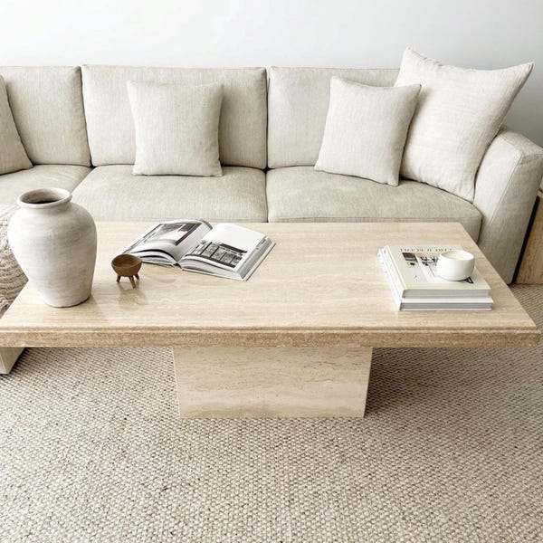 Travertine Coffee Table - Etsy