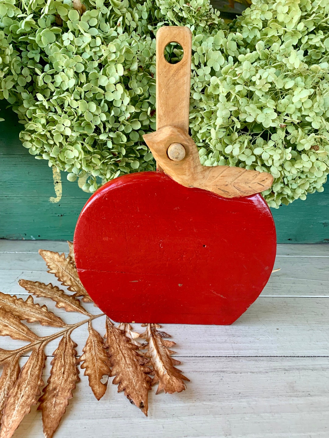 Vintage Handmade Painted Wooden Apple Kitchen Wall Decor - Etsy