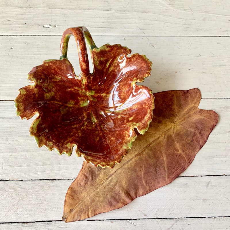 Ceramic Leaf Dish - Etsy