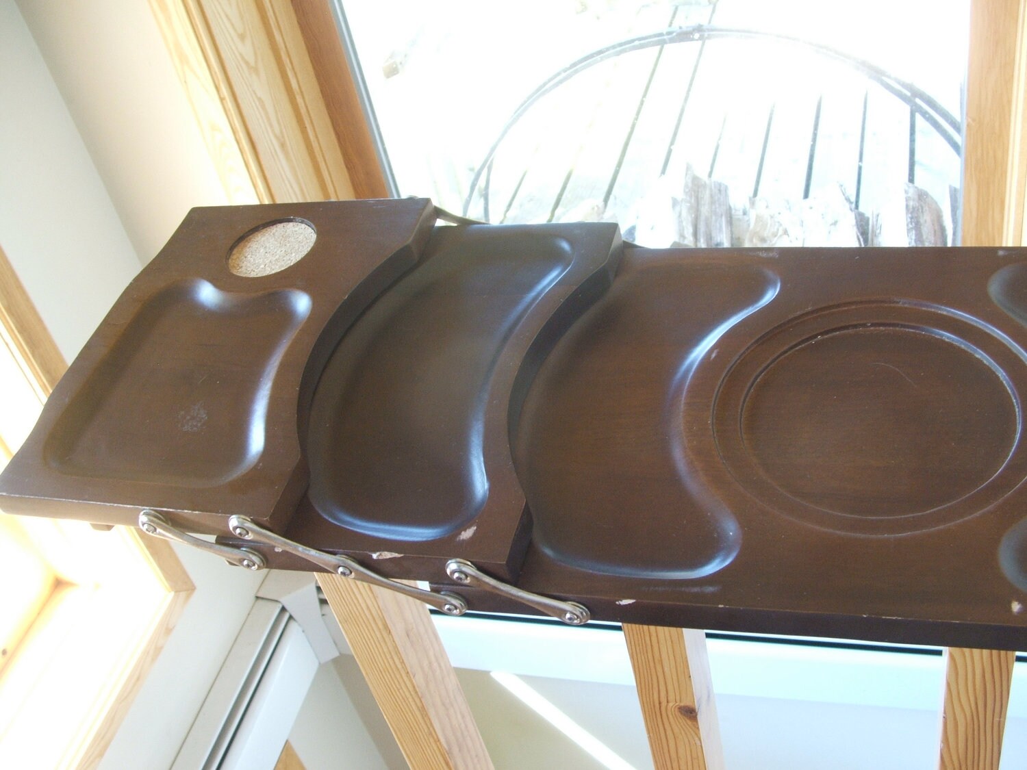 Vintage Long Collapsible Wood Tray | Etsy