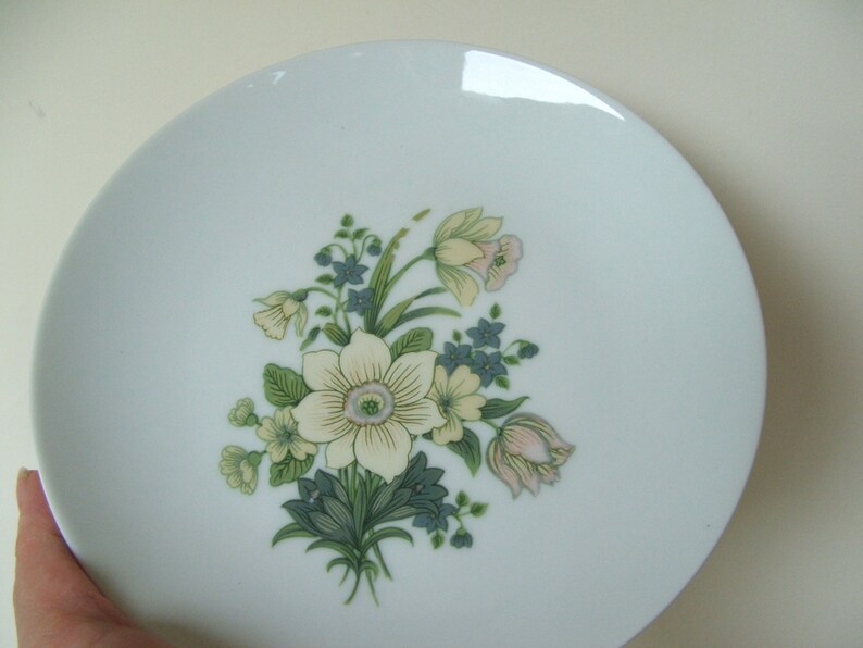 Decorative China Plate With Spring Flowers - Etsy
