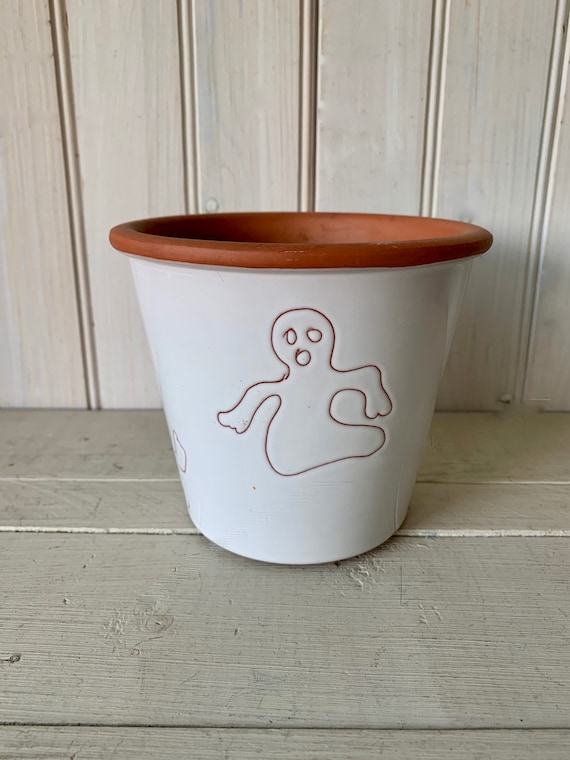 Halloween Ghosts Pottery Planter Clay Pot | Etsy