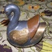 Vintage Heavy Metal Swan Dish Container - Etsy