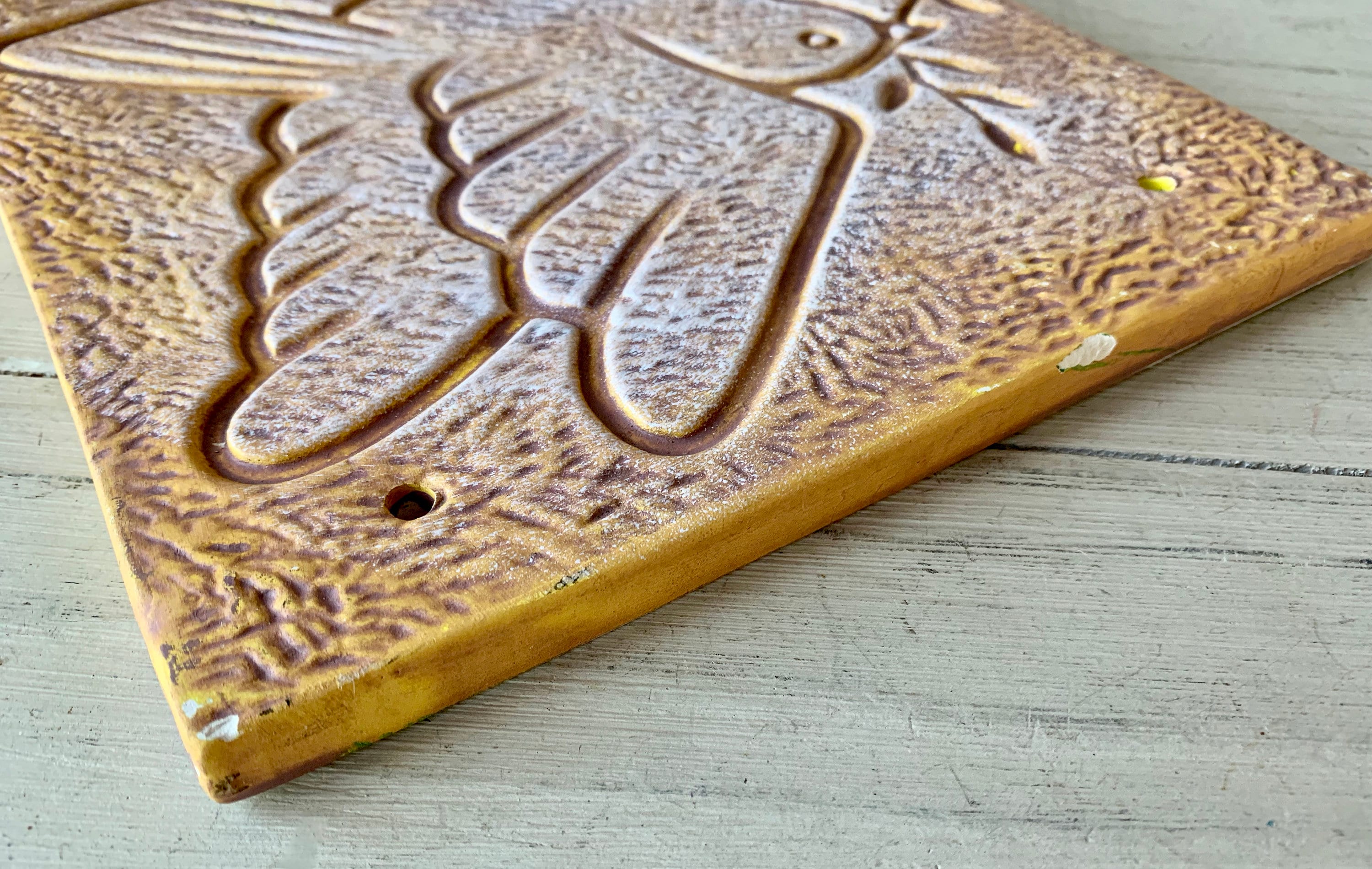 Vintage Dove of Peace Clay Tile Wall Hanging - Etsy