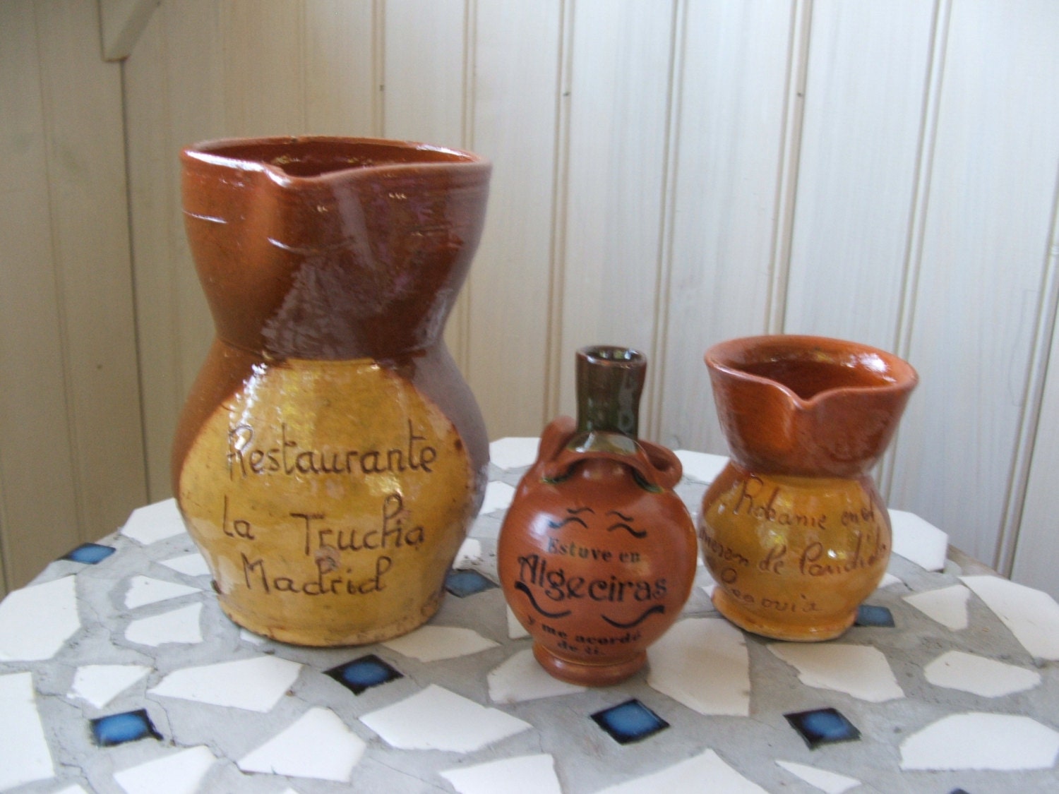 Instant Collection 3 Souvenir Pottery Pitchers Jugs Madrid - Etsy