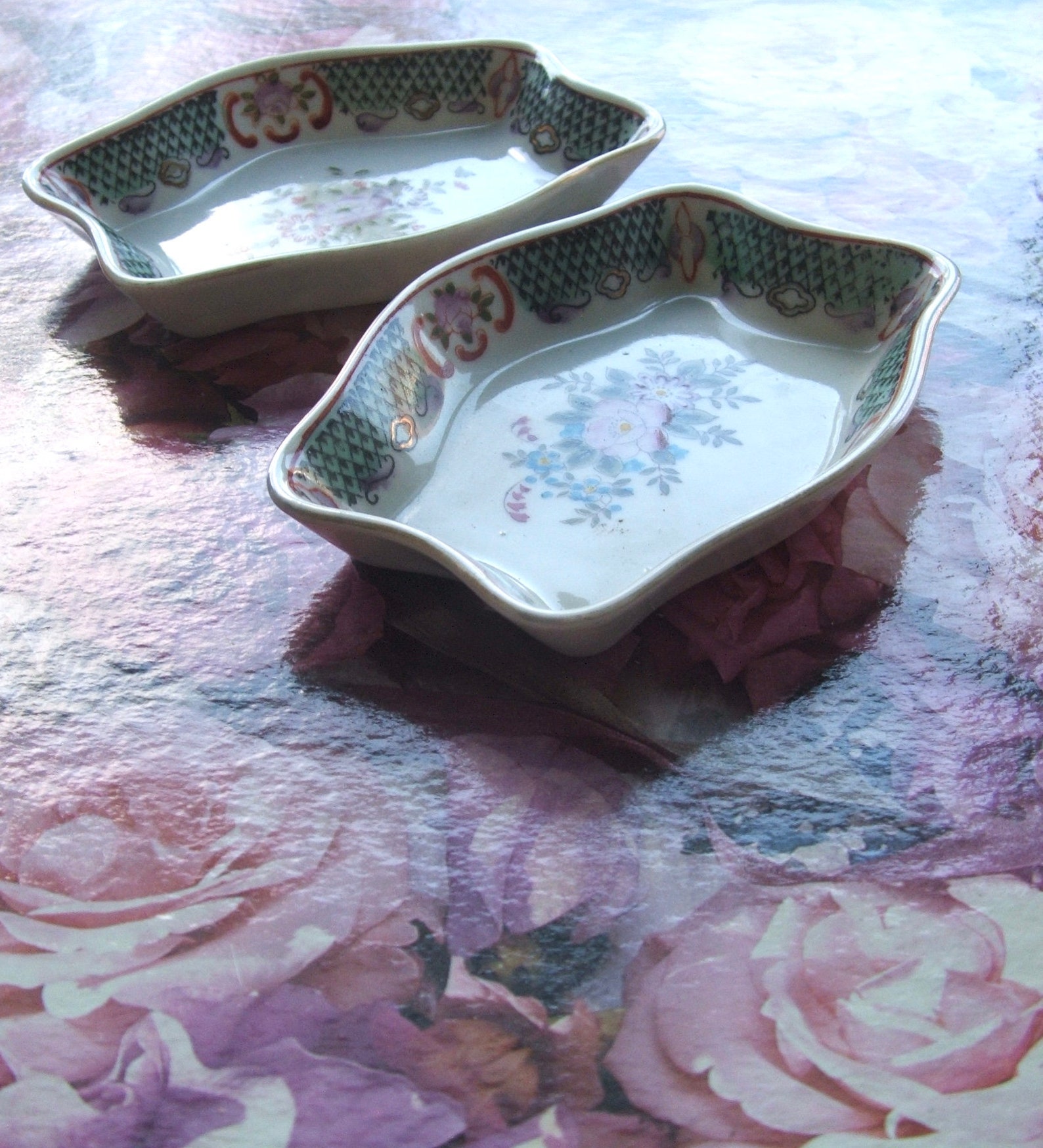 2 Meiko Porcelain Trinket Ring Dishes Occupied Japan | Etsy