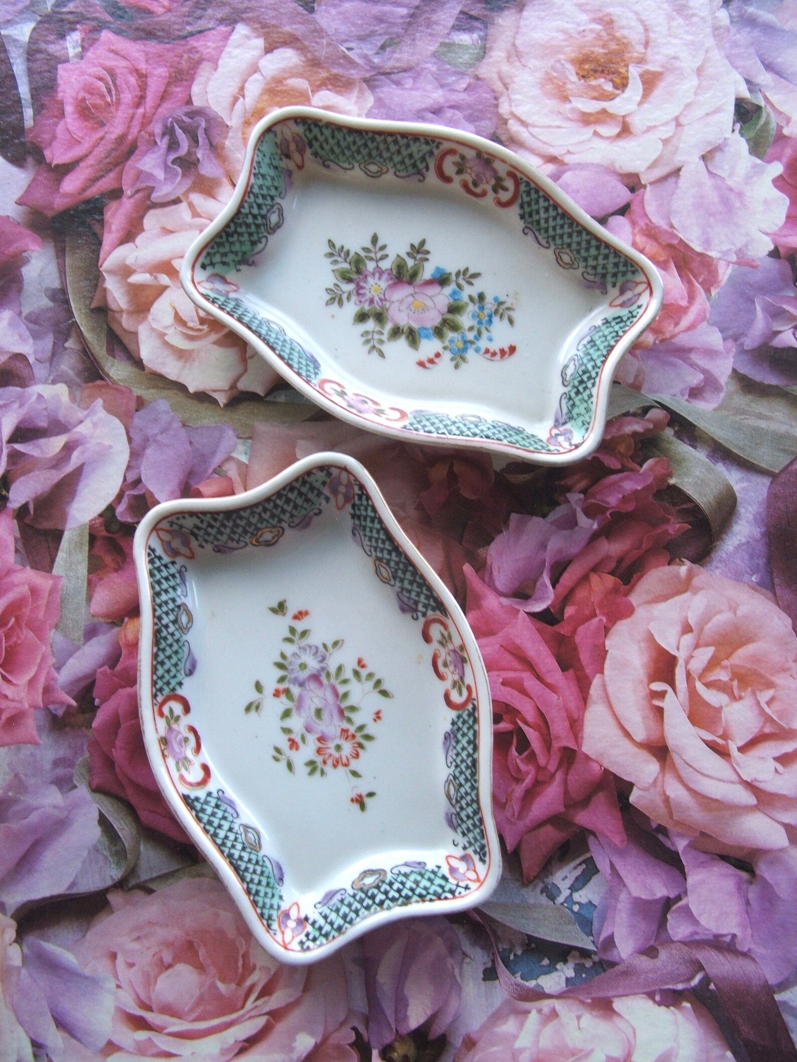 2 Meiko Porcelain Trinket Ring Dishes Occupied Japan | Etsy