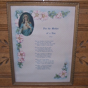 Vintage Mother of a Nun Framed - Etsy