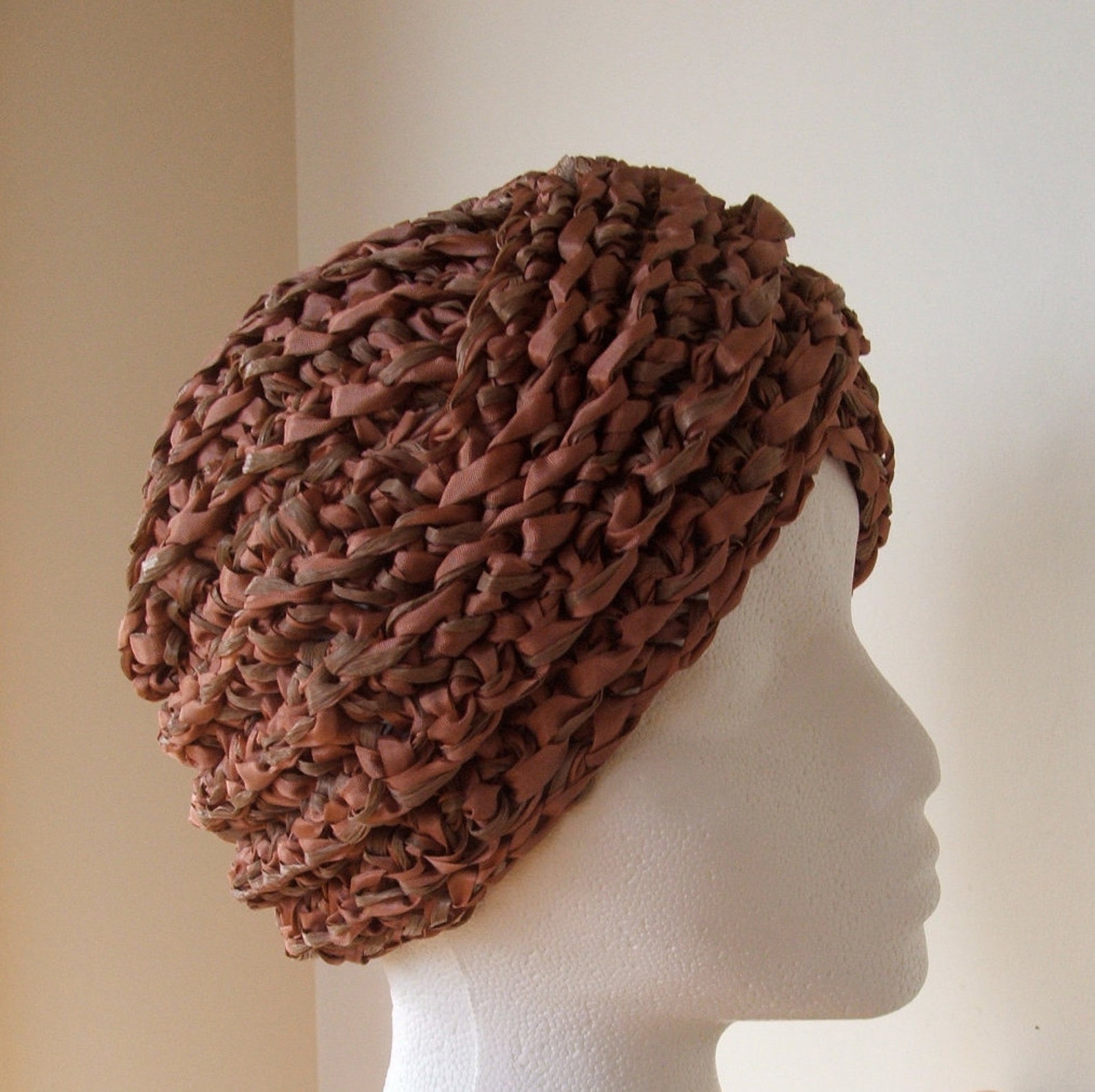 Vintage Braided Ribbon Ladies Hat - Etsy