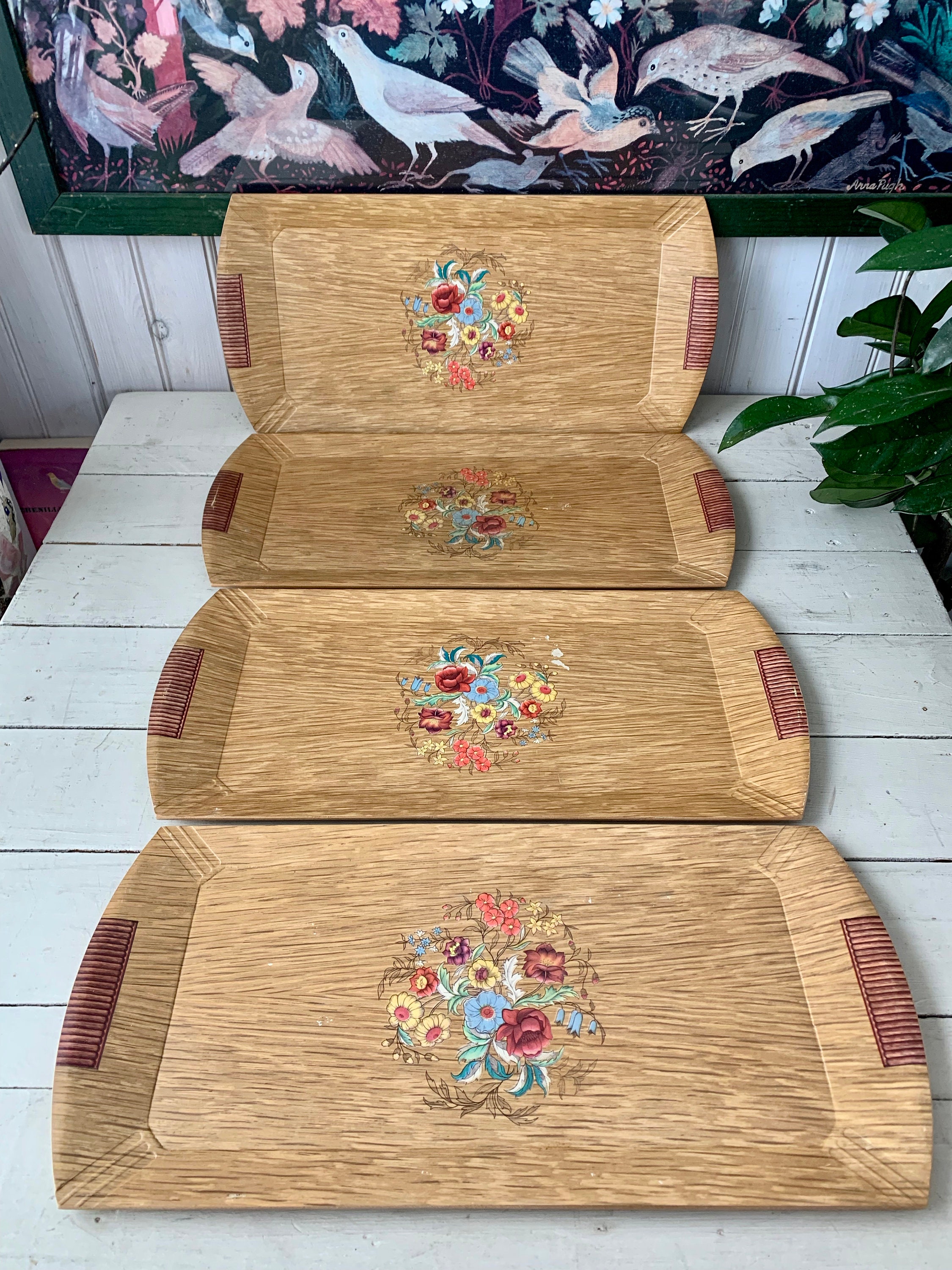 Dining & Serving Hasko de Lux lap trays set of 4 IOB Trays & Platters ...