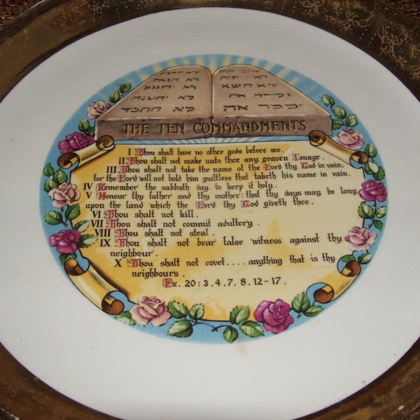 Ten Commandments Plate - Etsy