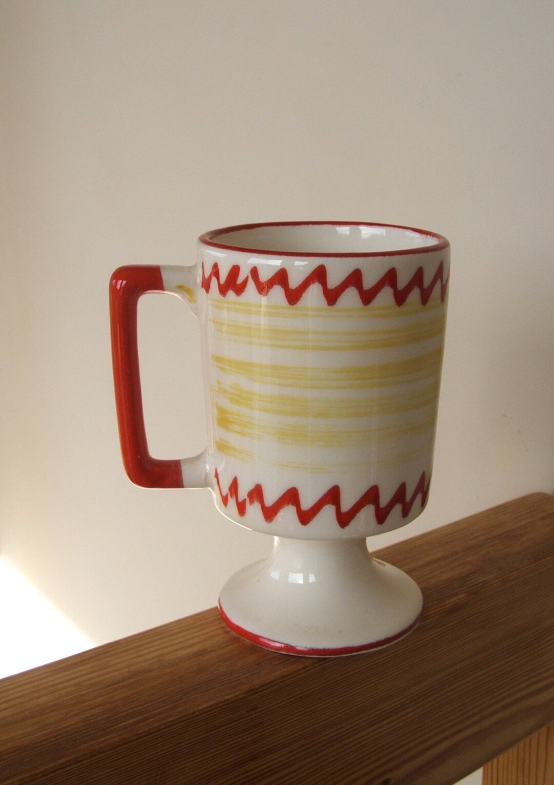 Vintage NASCO Hand Painted Japan Pedestal MUG - Etsy