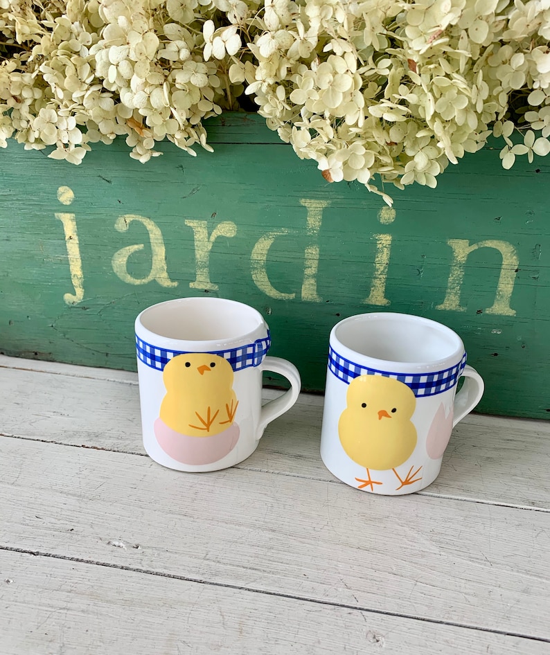 1984 Gallery Originals Hatched Chicks Mugs Set of Two | Etsy