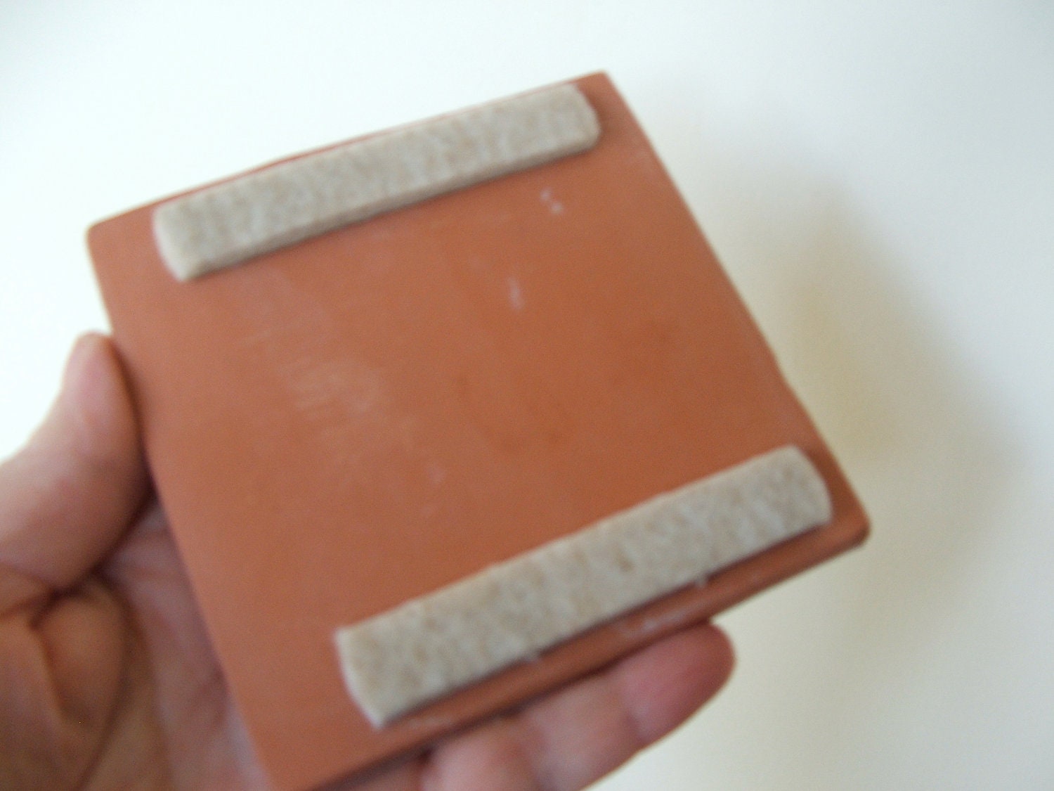 Vintage Clay Tile with Daisy | Etsy