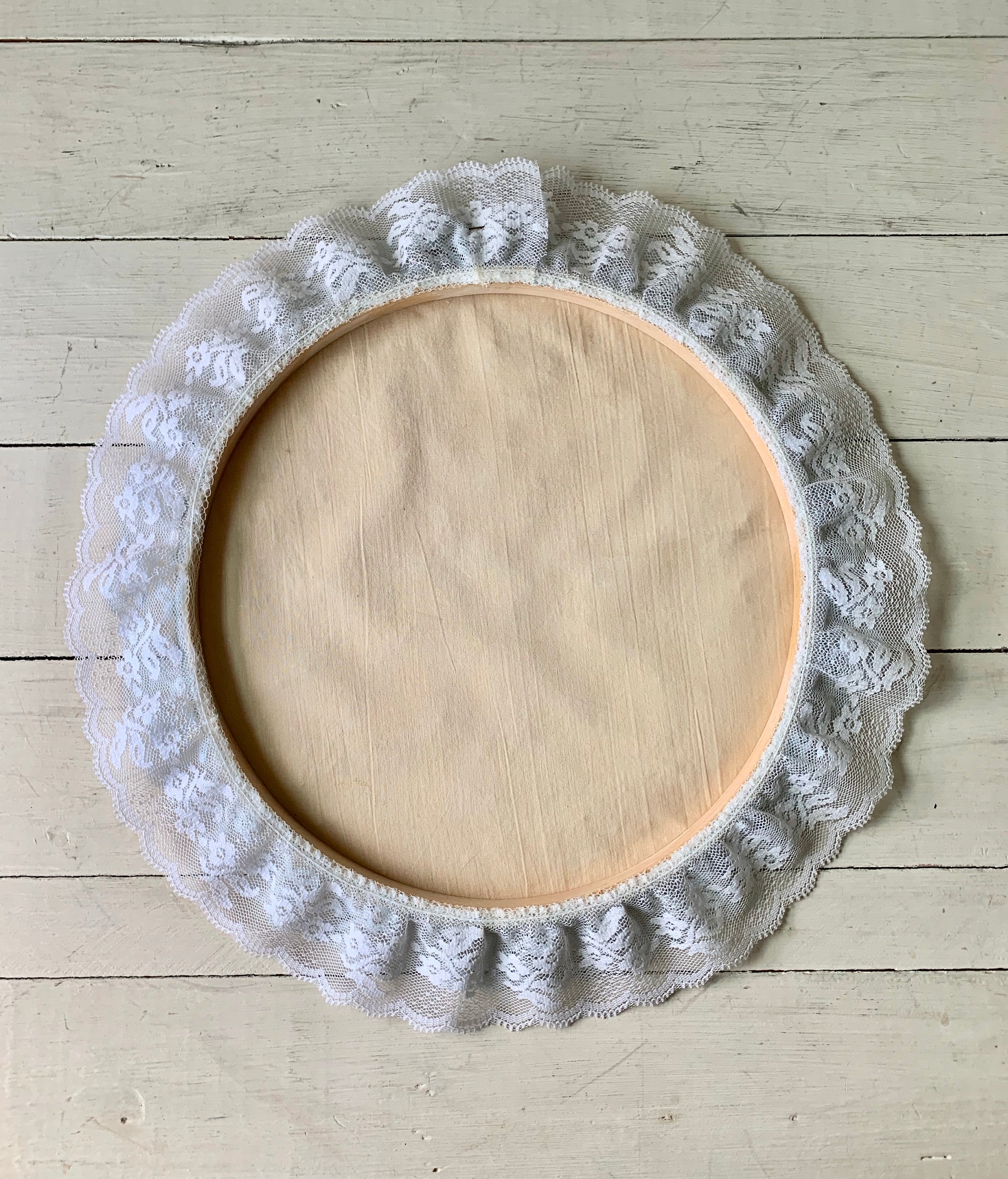 Vintage Blue French Knot Flower Hoop Framed Lace Wall Hanging - Etsy