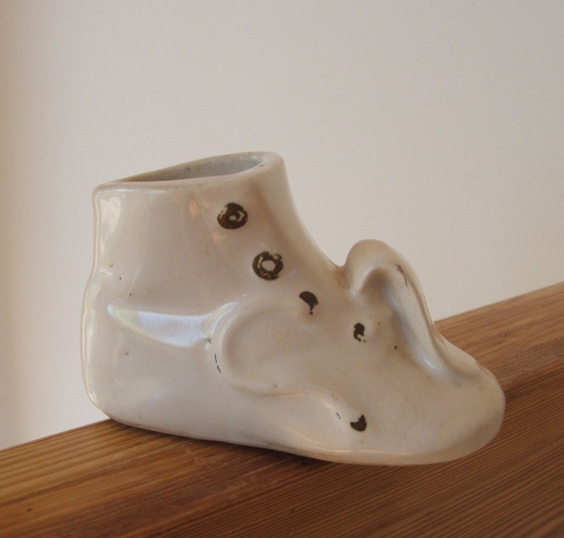 Shabby Ceramic Baby Boot Planter - Etsy