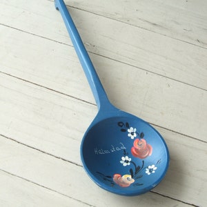 Souvenir Halmstad Painted Wooden Spoon Scandinavian Folk Art - Etsy