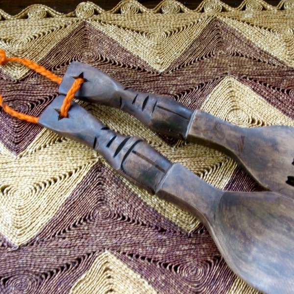 African Carved Wood Utensils - Etsy