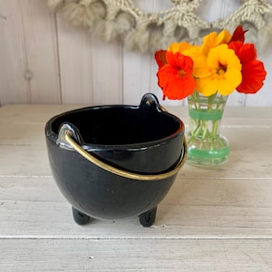 Vintage Black Cauldron Pot Halloween Candy Bowl Witches Brew Prop - Etsy