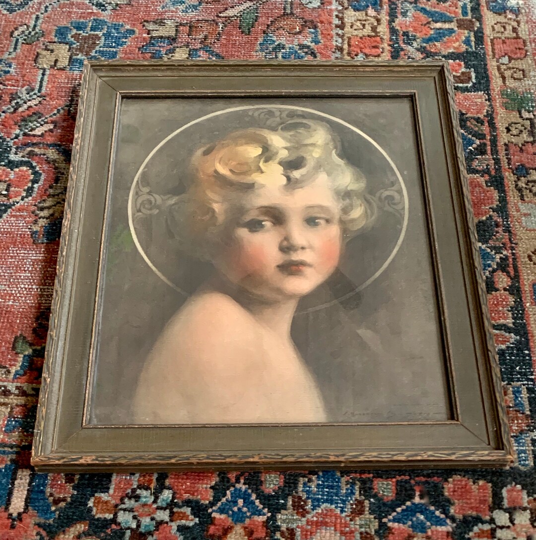 Antique 'light of the World' Christ Child Framed Print by Charles ...