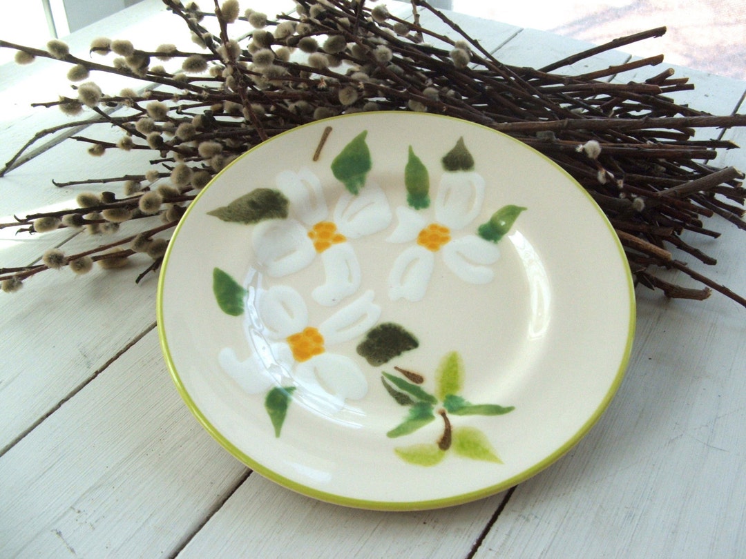 Decorative Ceramic Plate With Magnolia Blossoms - Etsy