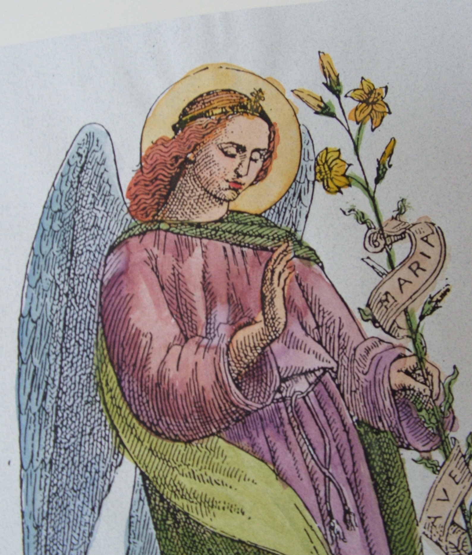 Shabby Ave Maria Watercolor Art Print - Etsy