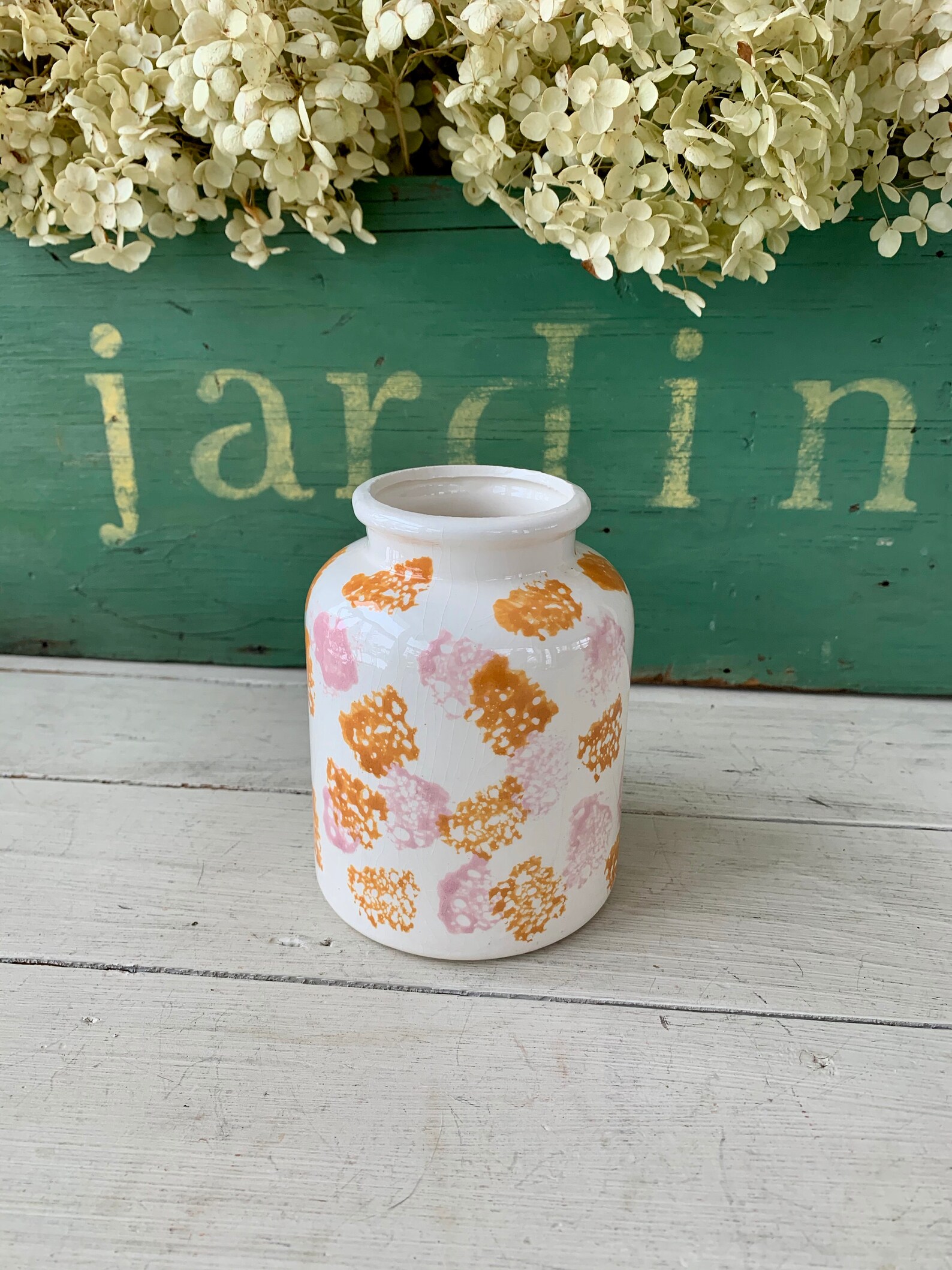 Sponge Painted Handmade Vase Vintage Ceramic Jar - Etsy