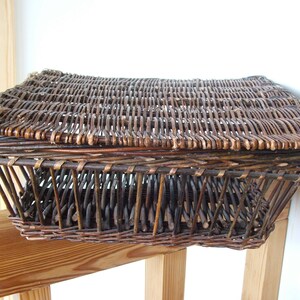 Vintage Square Willow Basket Box - Etsy