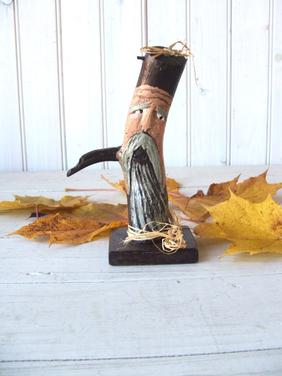 Vintage Hand Carved Wooden Tree Spirit Sculpture Figurine - Etsy