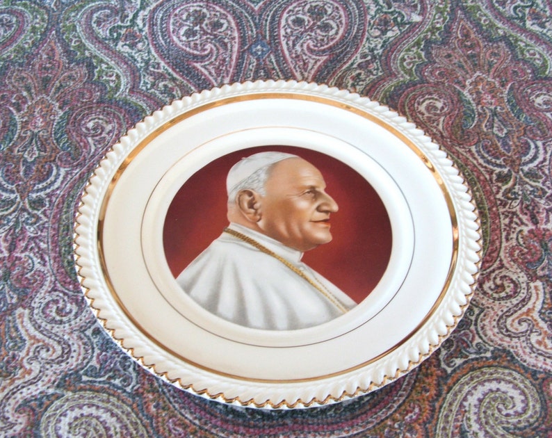 Vintage Pope John XXIII Commemorative Plate - Etsy