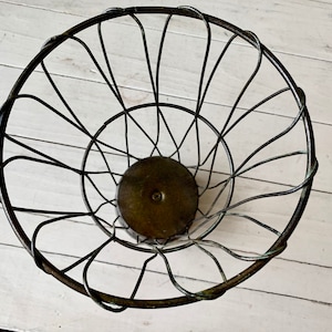 Vintage Black Metal Wire Basket Vase Pillar Candleholder - Etsy