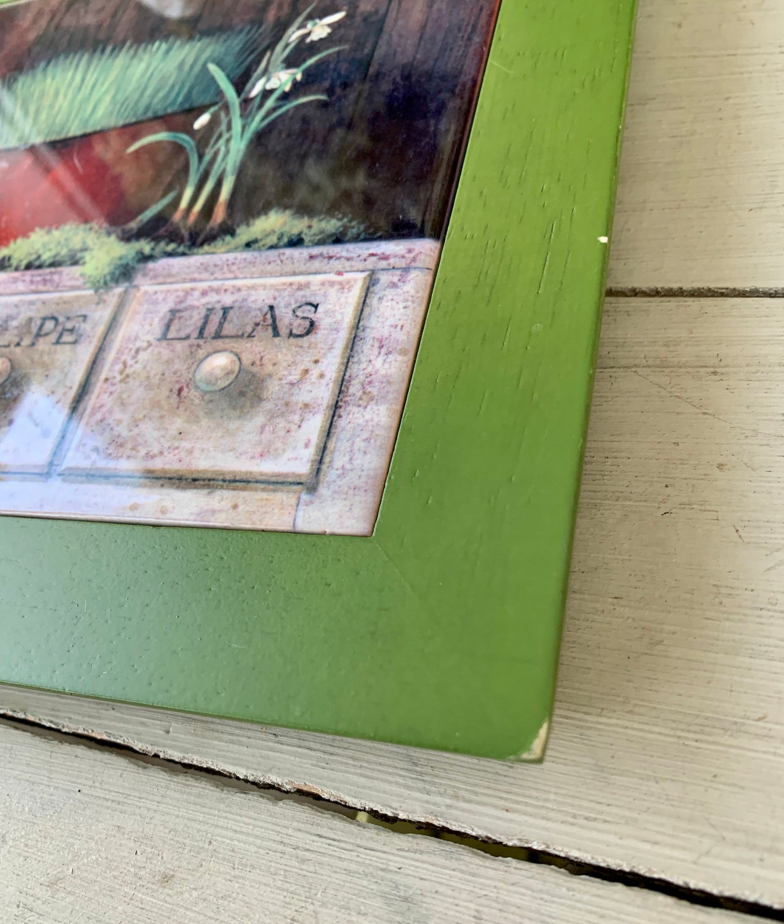 Spring Garden Still Life Wood Framed Ceramic Tile Trivet Wall | Etsy