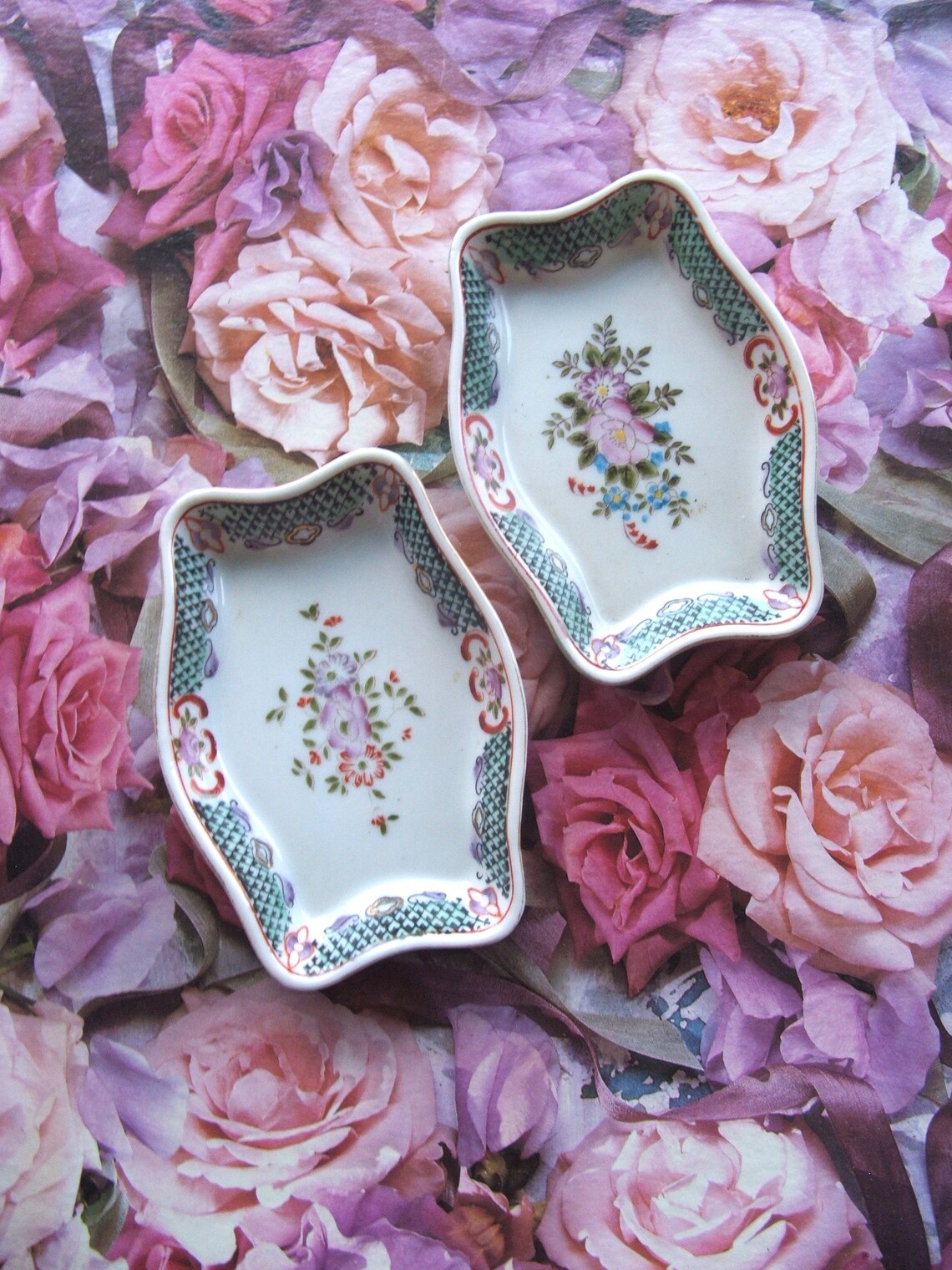 2 Meiko Porcelain Trinket Ring Dishes Occupied Japan - Etsy