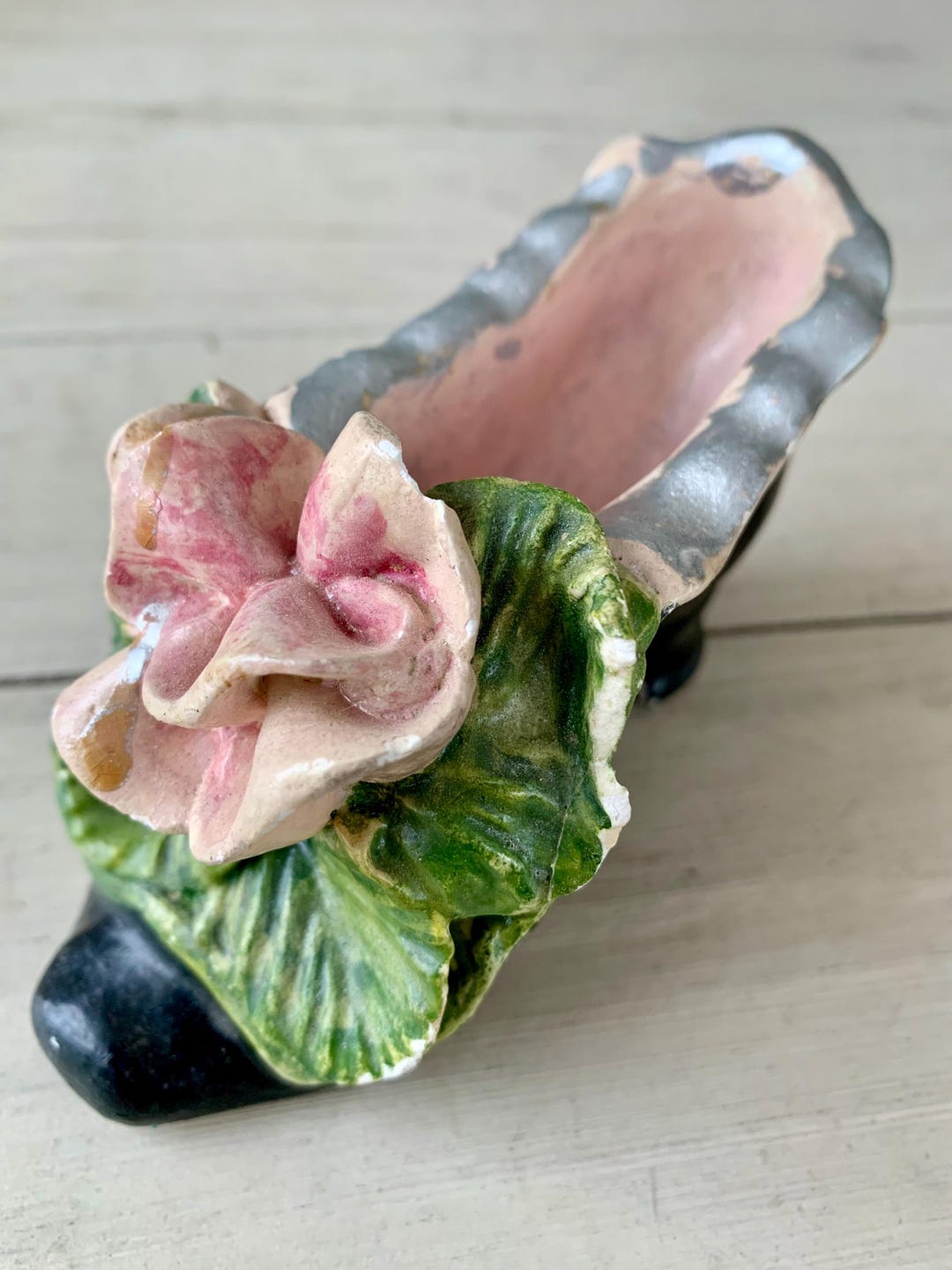 Vintage Shabby Chic Chalkware High Heel Shoe Figurine - Etsy